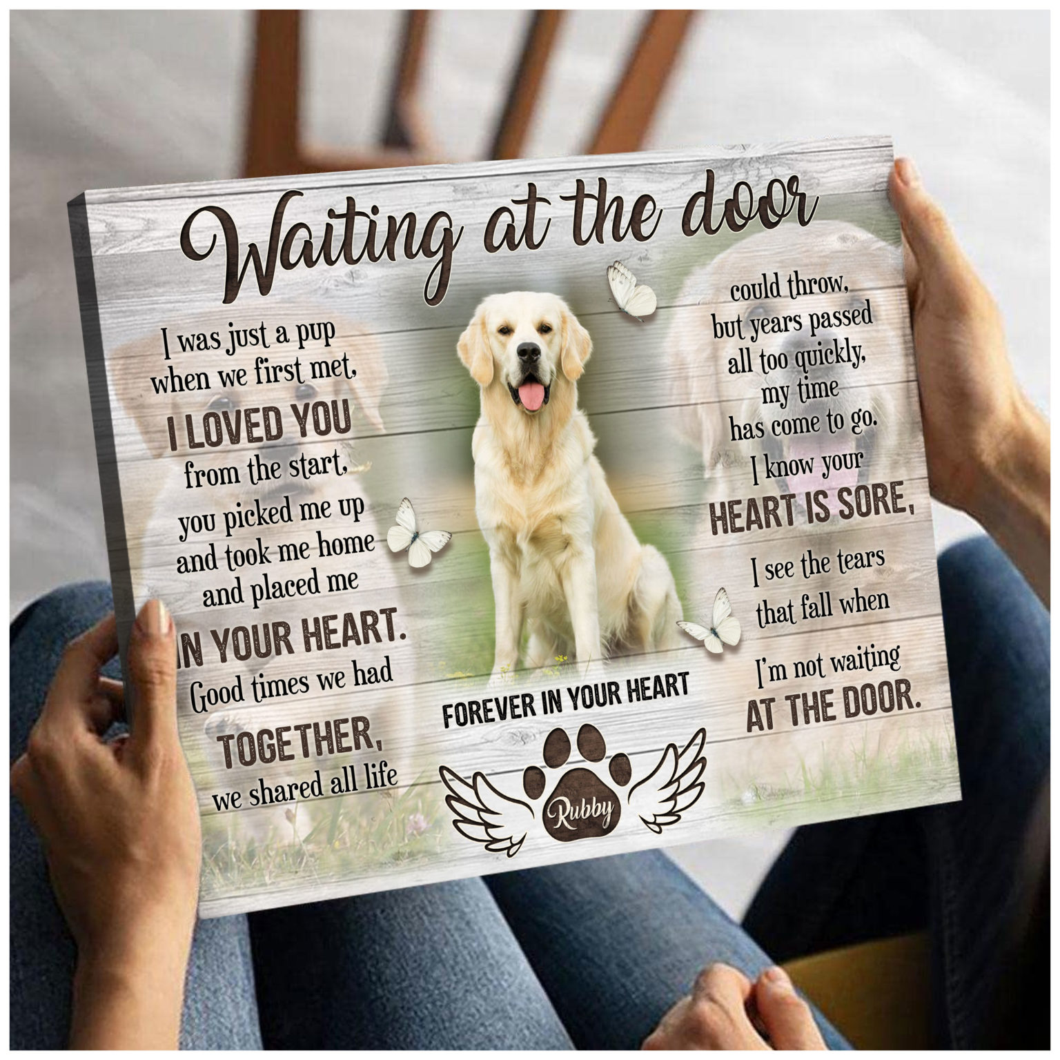 Personalized Pet Memorial Photo Ornament | Custom Dog Remember ...