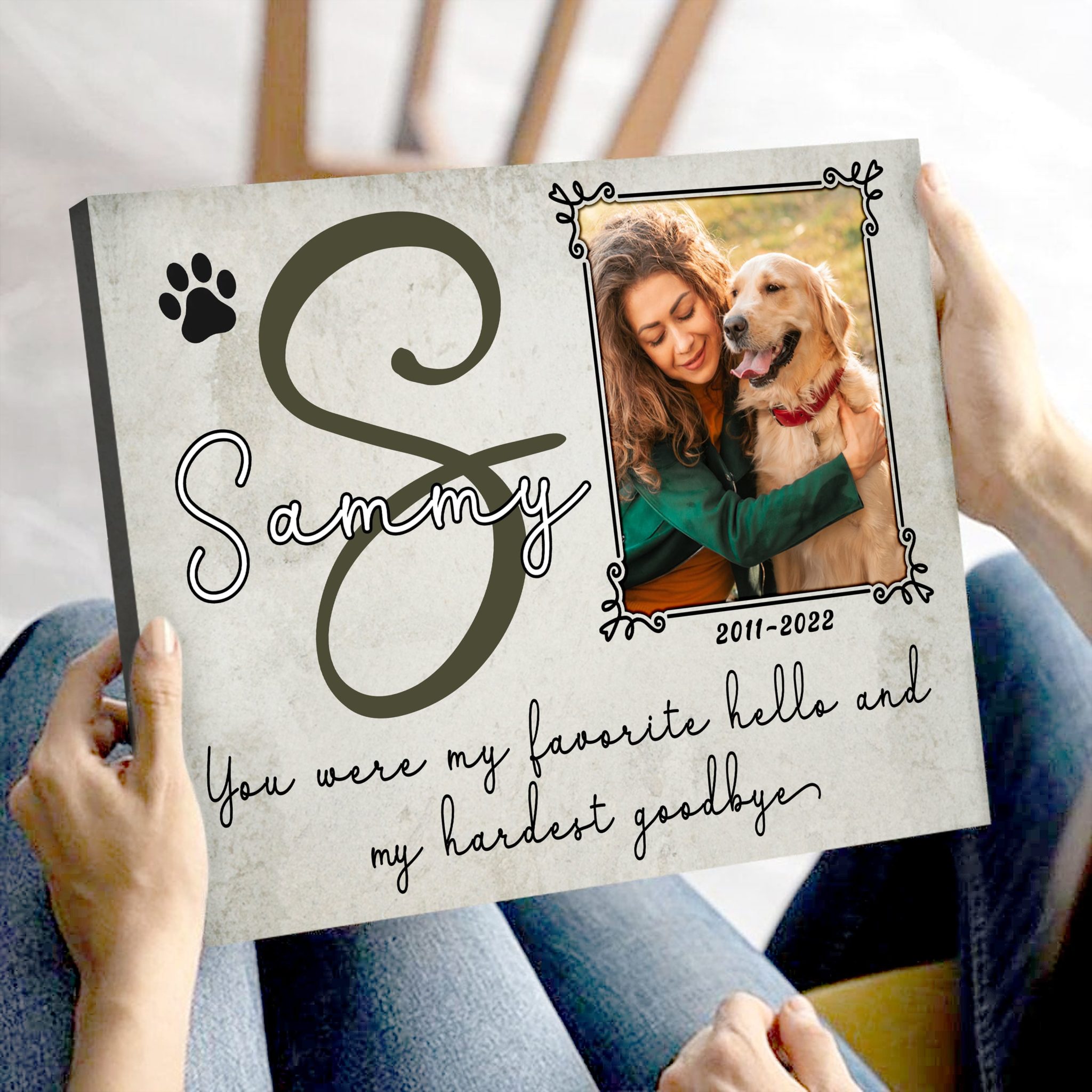 Meaningful Gift For Dog I Will Be Waiting At Door Pet Memorial Stone