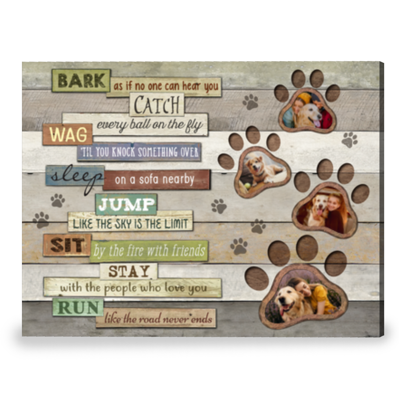 Personalized Pet Photo Gift Unique Gift For Dog Owner Canvas Print ...