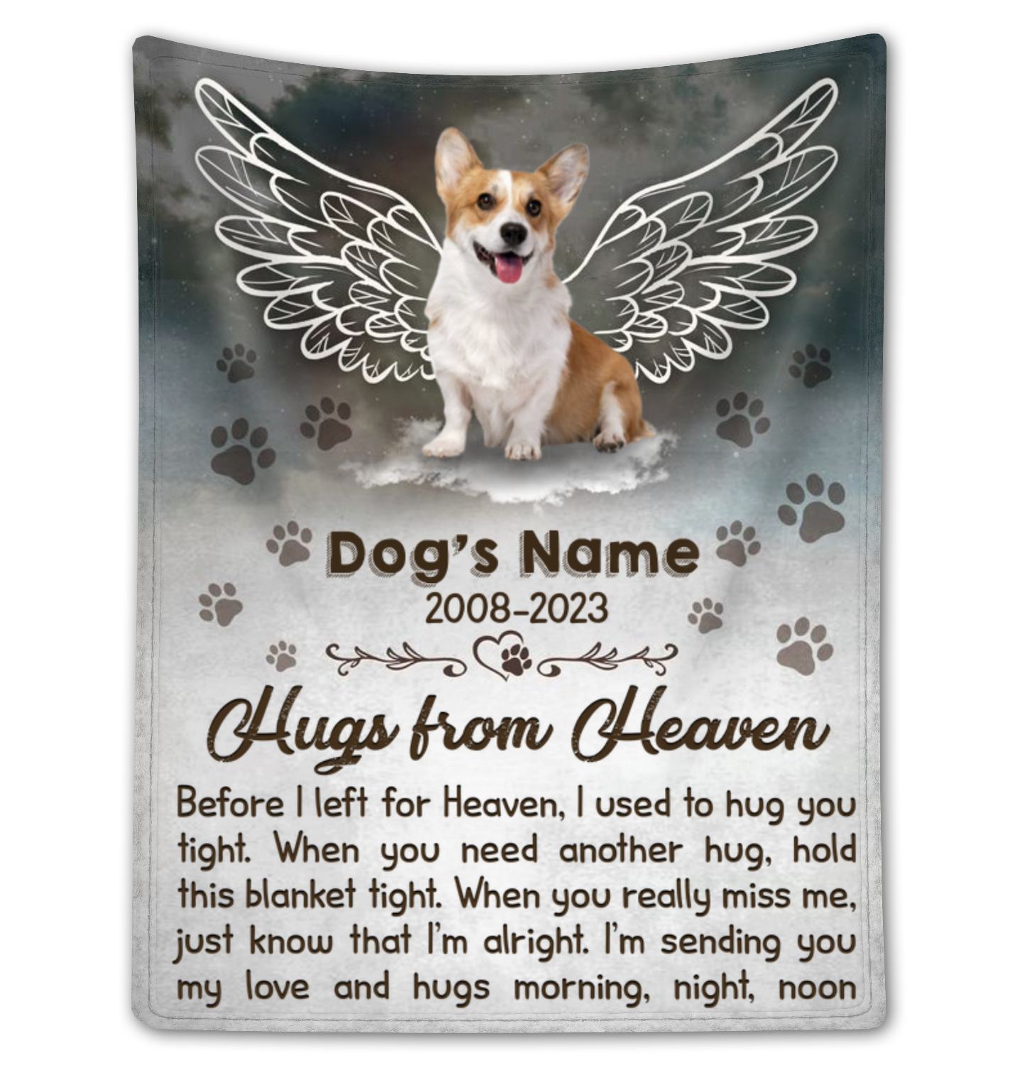 Sympathy Blanket Gift For Dog That Passed Away Dog Memorial Gift Idea ...