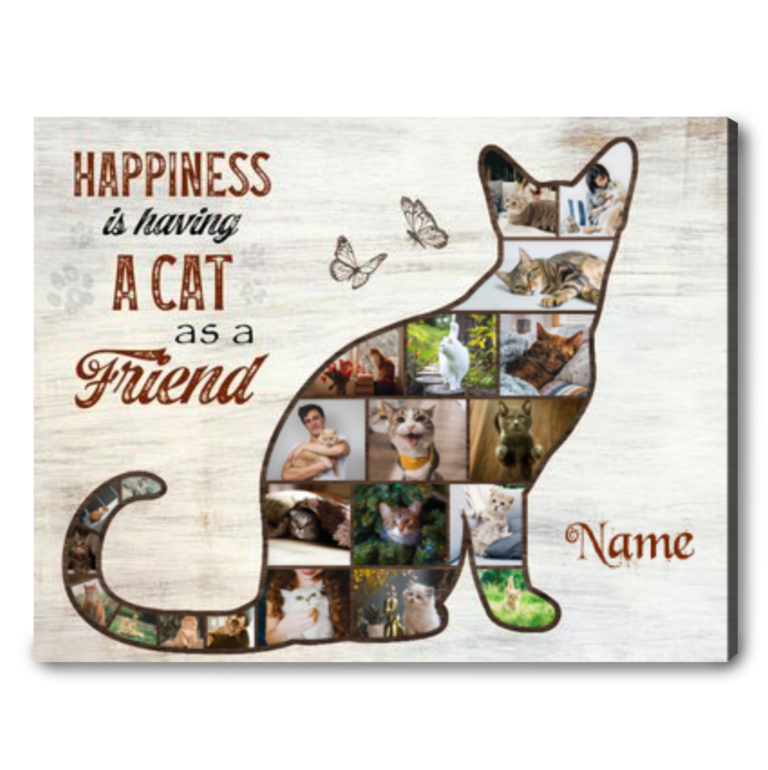 Custom Siamese Cat Photos Canvas Pet Cat Photo Collage Gift - Canvas ...