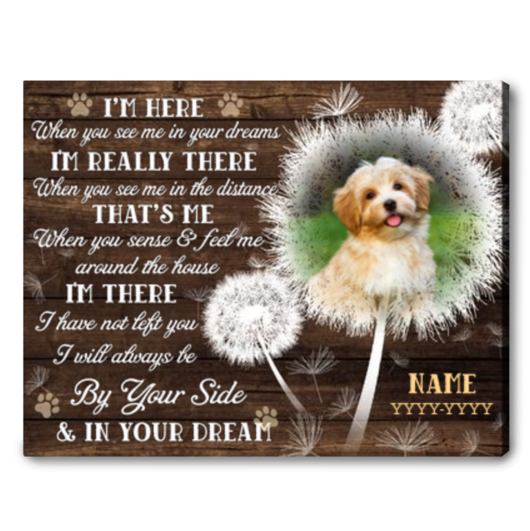 Personalized Dog Memorial Passing Gift Dog Loss Photo Canvas Print ...