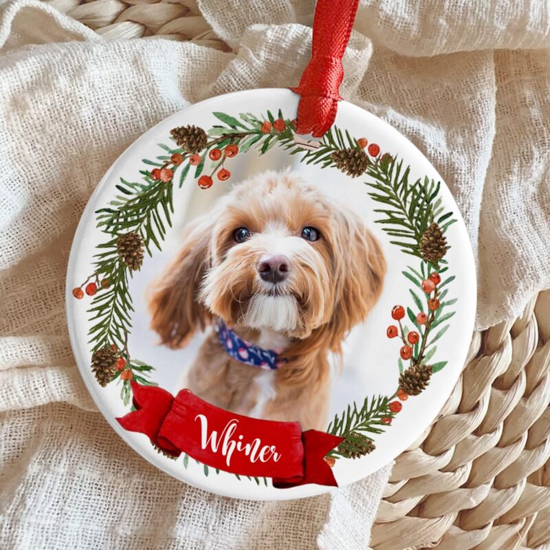 Custom Dog Ornament Personalized Christmas Gift For Dog Lovers - Canvas ...