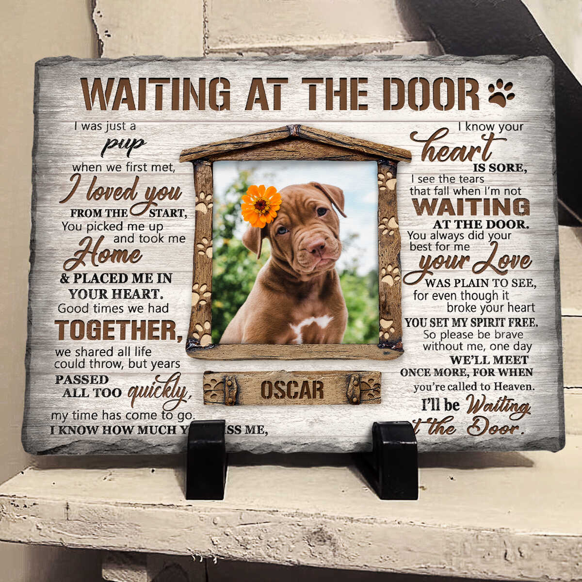 Sentimental Personalized Pet Memorial Slate Pet Sympathy Remembrance Gifts - Canvas Personalized