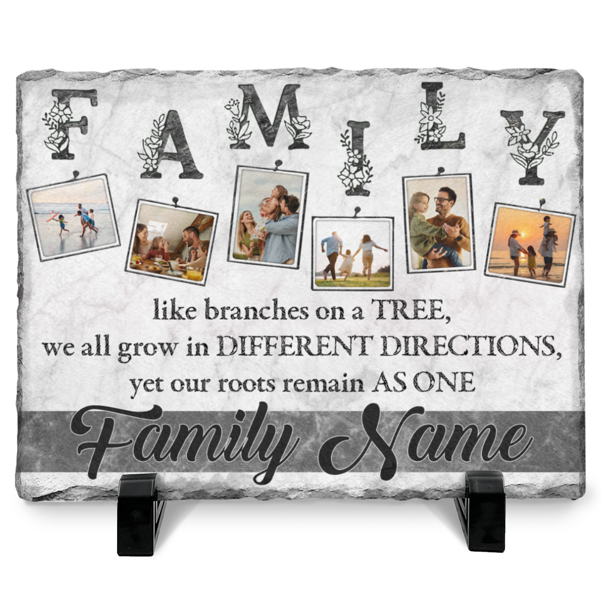 Personalized Photo Family Slate Plaque Unique Housewarming Gift ...