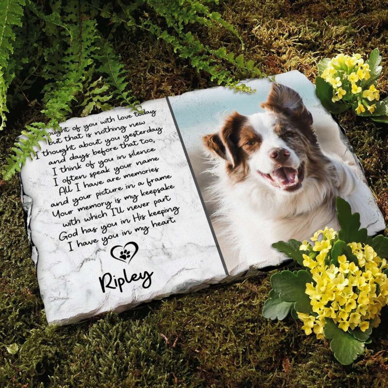 In Loving Memory Dog Gift Personalized Memorial Photo Slate - Canvas ...