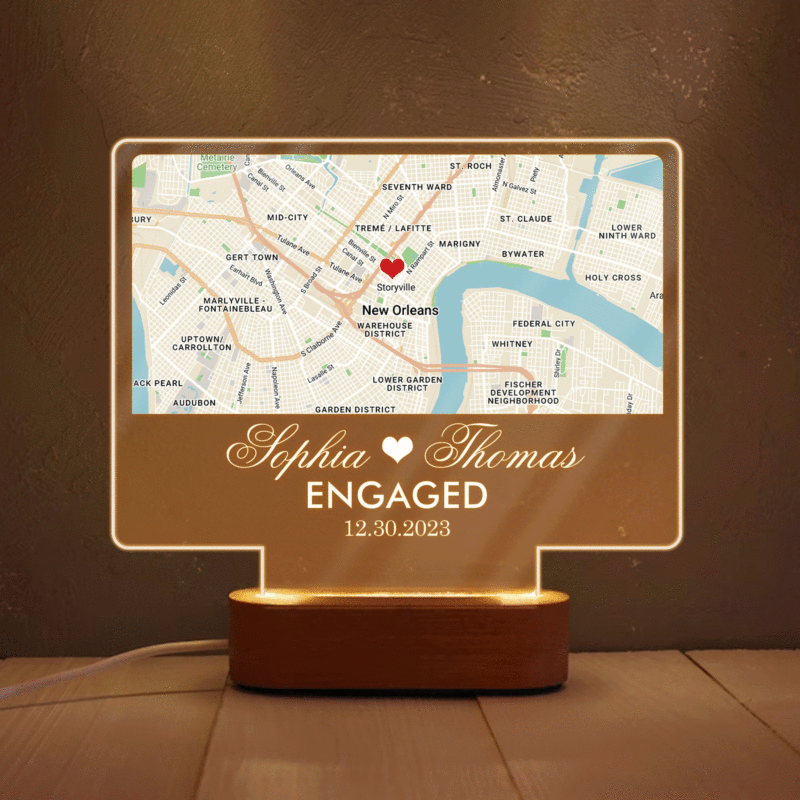 Anniversary Gift Wedding Gift Custom Street Map Unique Acrylic Plaque ...