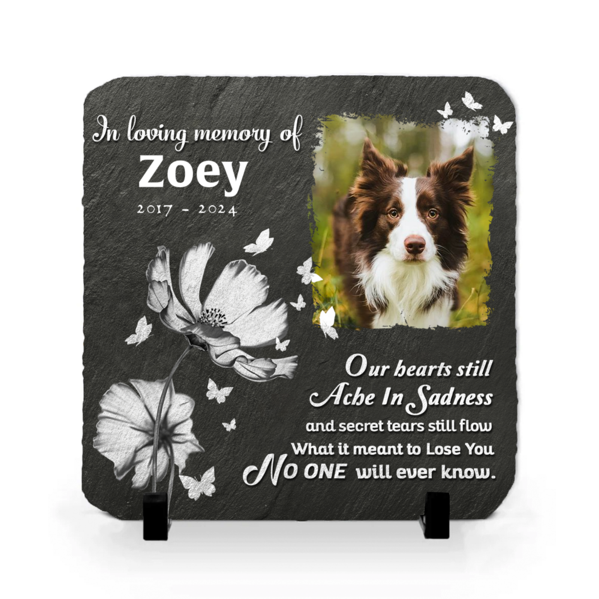 Pet Memorial Custom Engraved In Loving Memory - Canvas Personalized