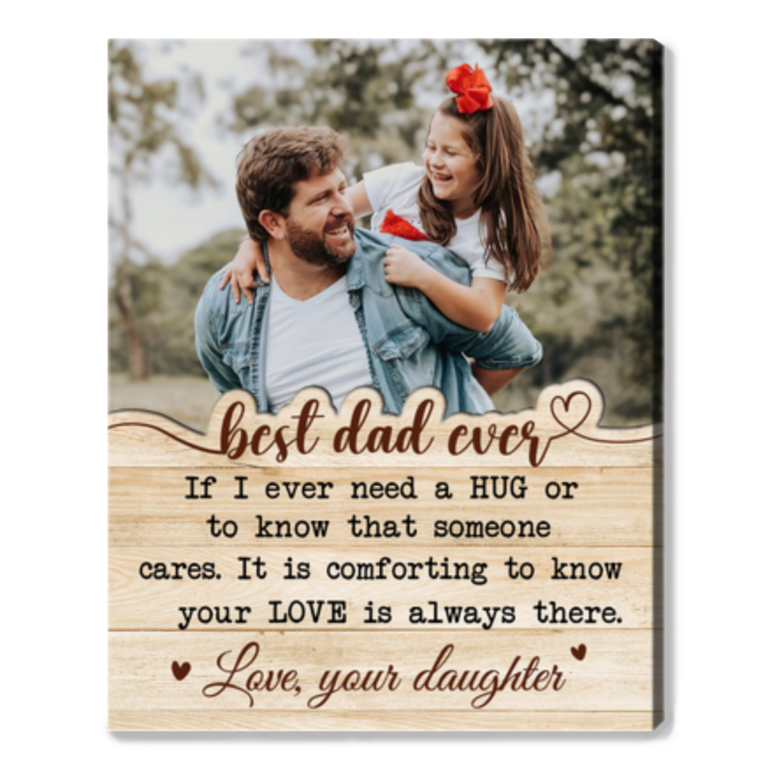 Best Dad Ever Personalized Canvas Print For Father's Day Gift Ideas ...