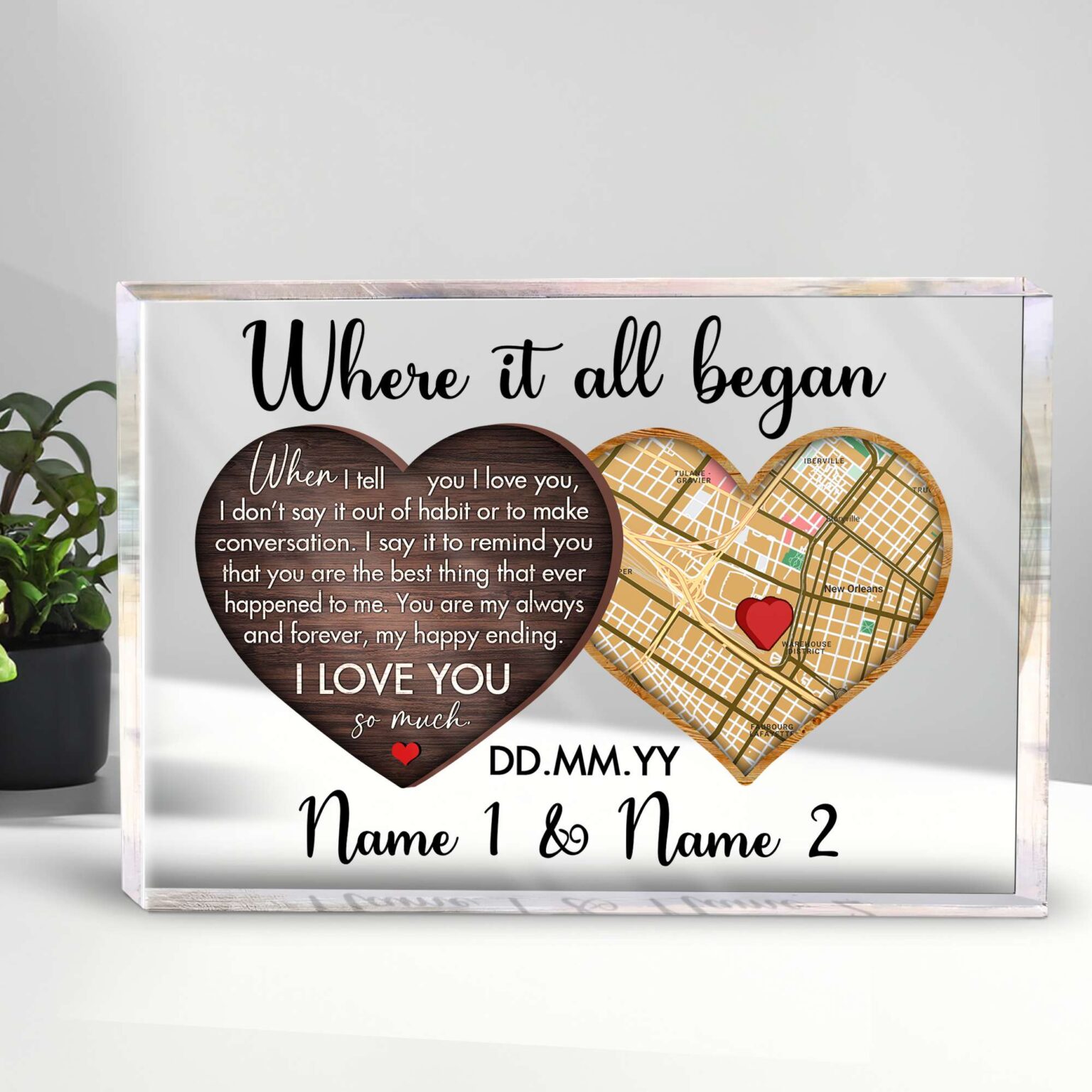 Acrylic Plaque - Canvas Personalized