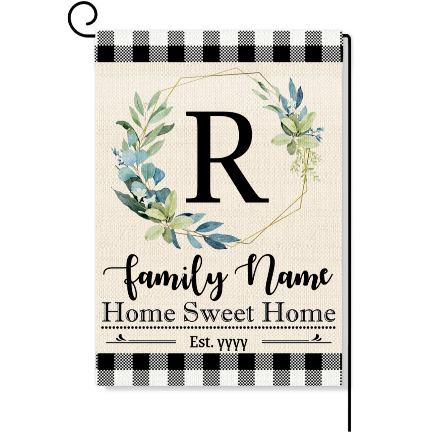 Home Sweet Home Personalized Family Garden Flag - Canvas Personalized