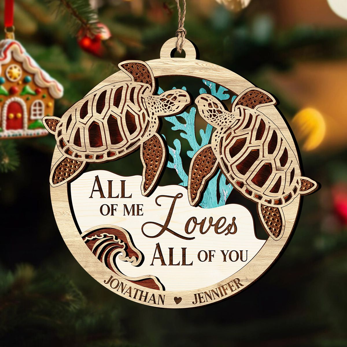 Gift For Couple Sea Turtles All Of Me Loves All Of You Personalized ...