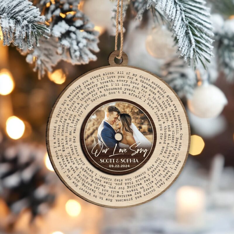 Weddings Gift For Couple Personalized Song Lyrics Custom Photo 2 ...