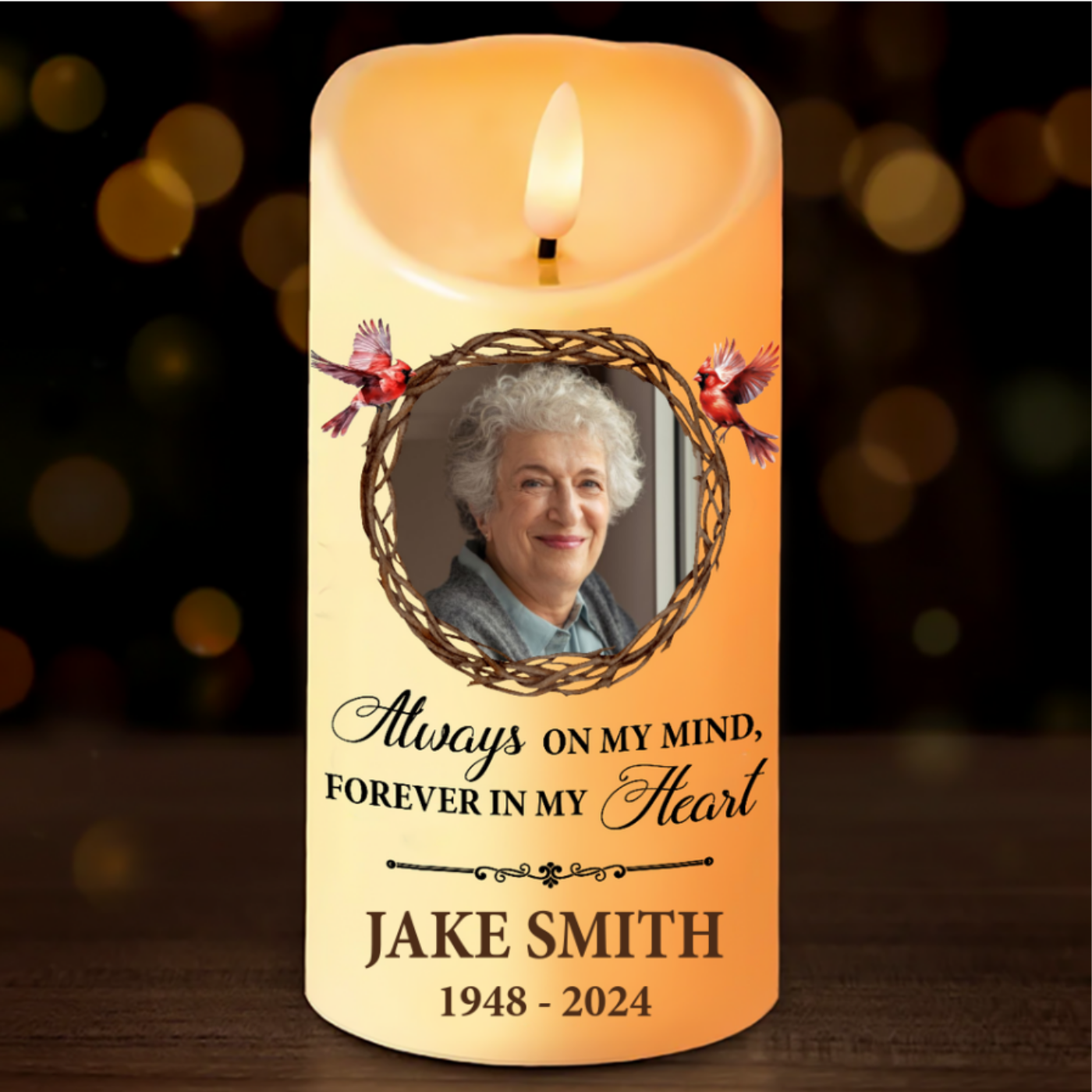 Heartwarming Memorial Gifts For Loss Of Loved One Personalized LED Candle