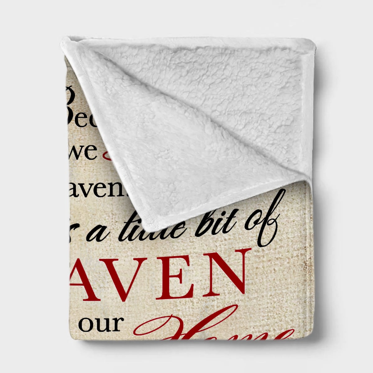 Personalized Memorial Heaven In Our Home Tribute Fleece Blanket