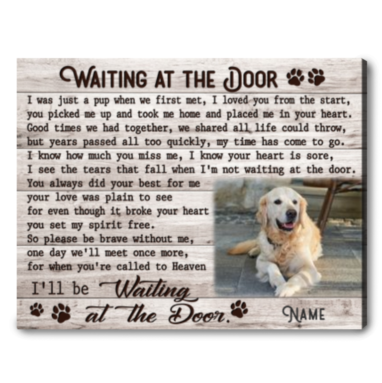Sentimental Dog Remembrance Gift Custom Pet Photo Canvas Wall Art