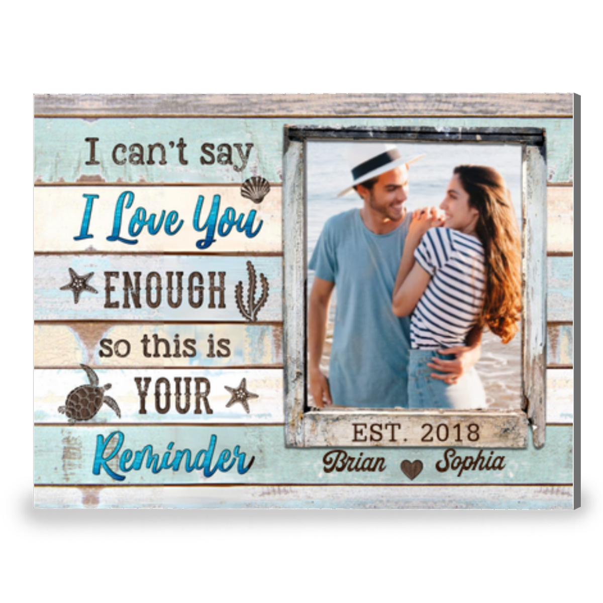 Love Reminder Personalized Anniversary Canvas Prints For Couple