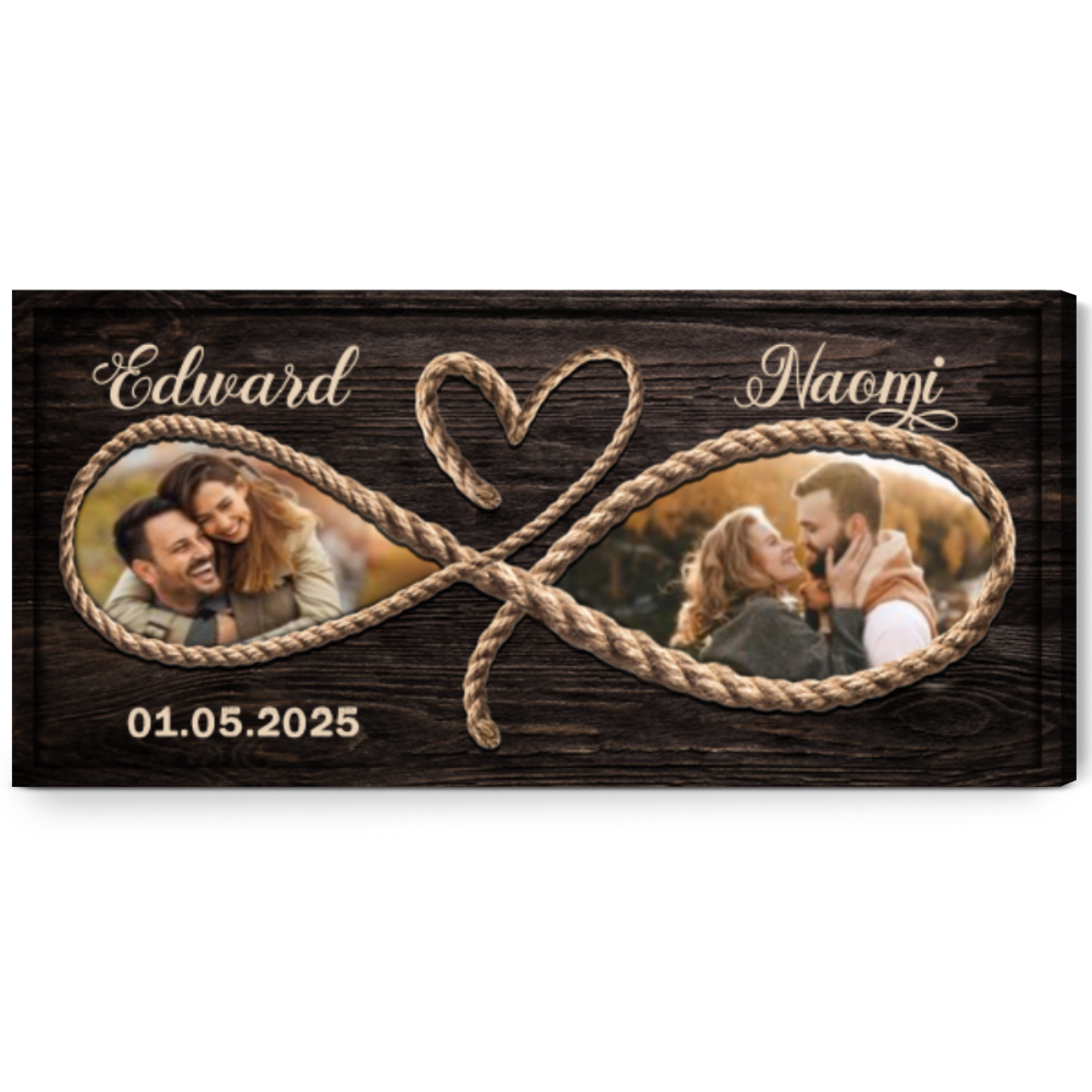 Infinity Rope Personalized Canvas Wall Art Decor Living Room